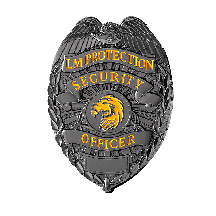 Custom Metal 3D Black Security Badge from China manufacturer - Pingyang ...