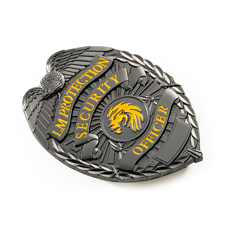 Custom Metal 3D Black Security Badge from China manufacturer - Pingyang ...